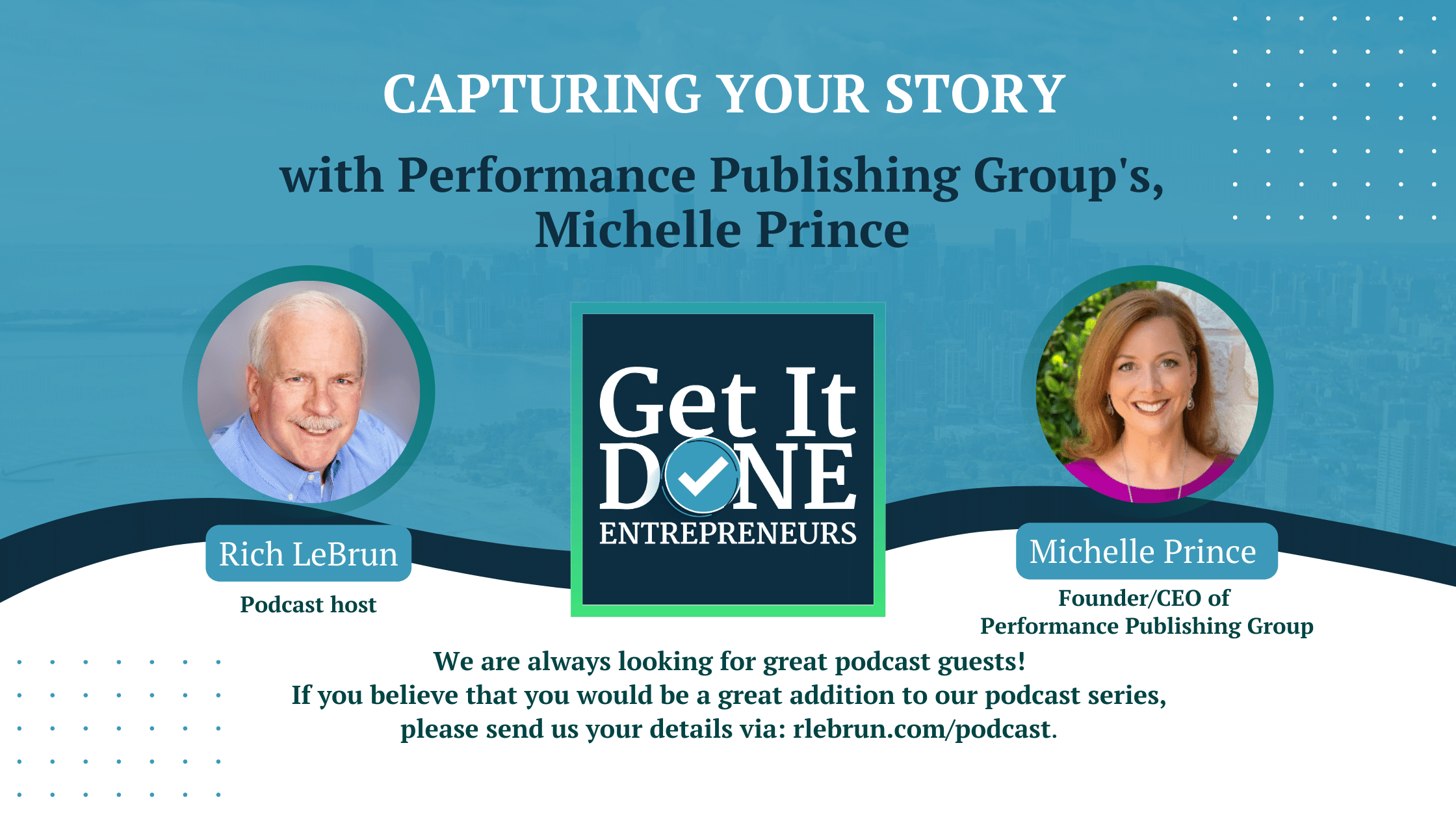 Capturing your story with Performance Publishing Group's, Michelle Prince